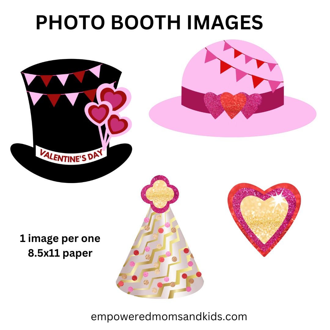 Valentine's Day Party Pack Printables | Banner, Photo Booth, Games ...