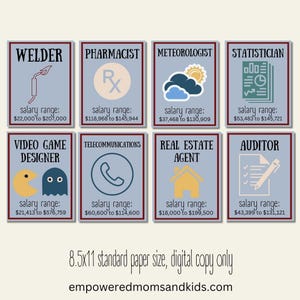 Math Careers Classroom Posters: High School & Middle School (digital ...