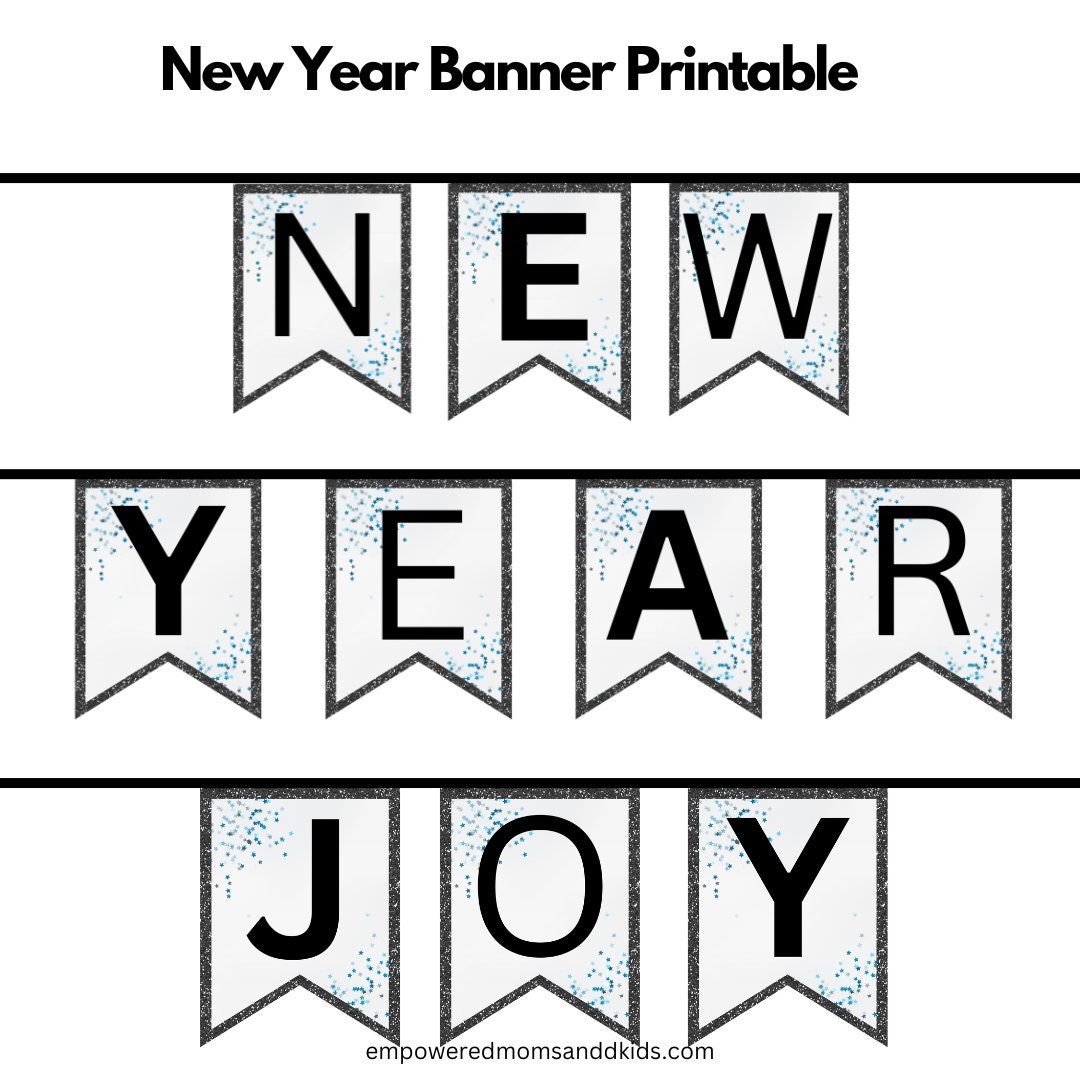 New Year's Eve Party Pack Printables: Banner, Photo Booth Printables ...