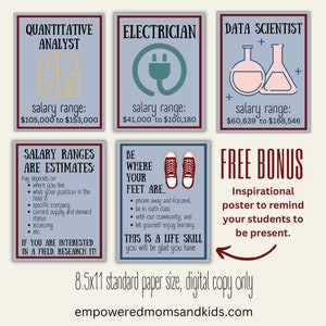 Careers That Use Math Posters for High School and Middle School ...