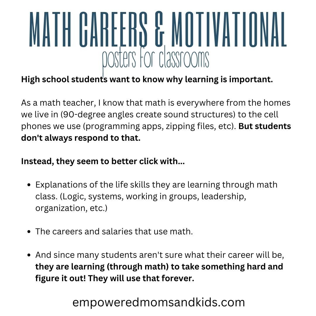 Math Career Posters, Trade and Non-4-year-degree Posters, High School ...