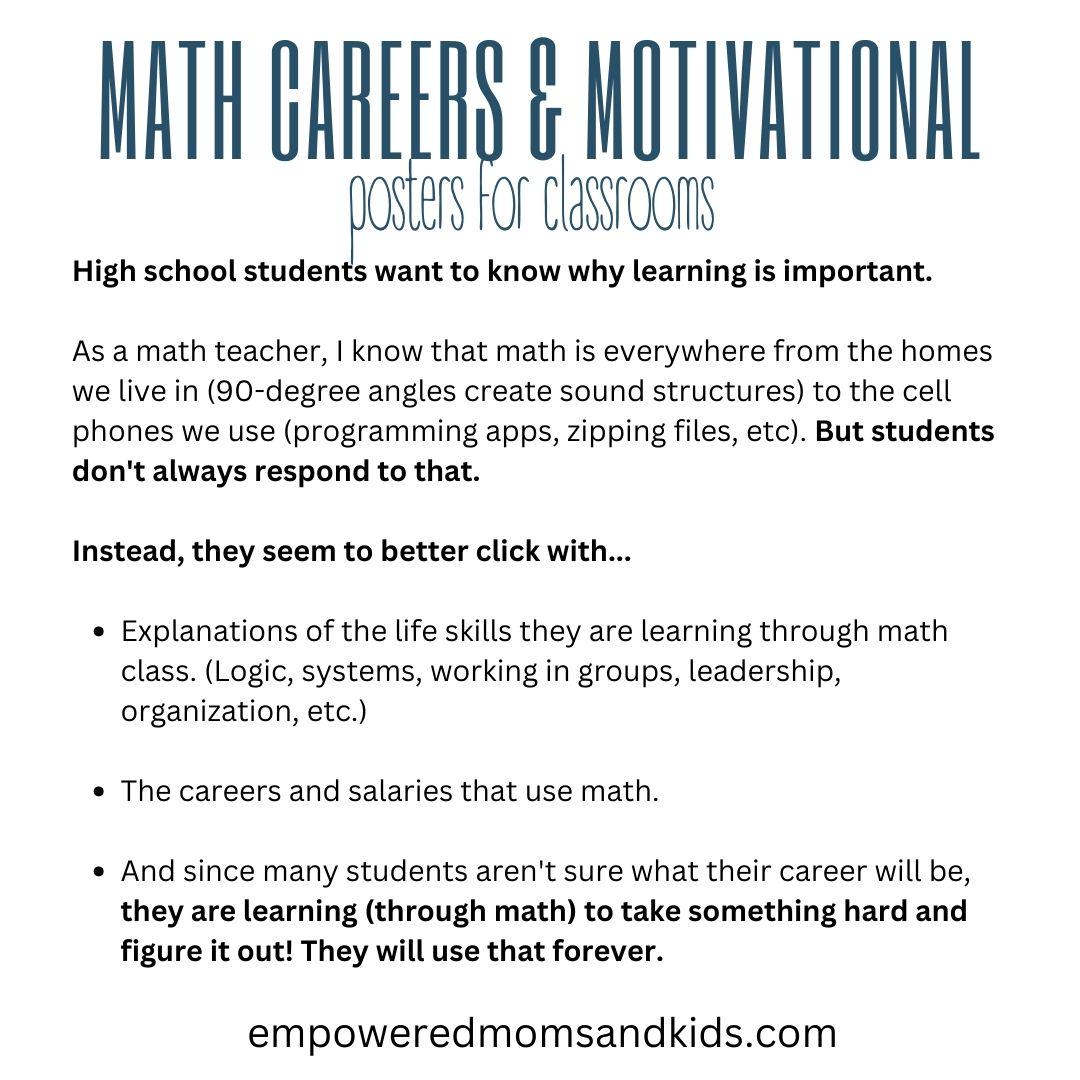 Math Career Posters, Trade and Non-4-year-degree Posters, High School ...