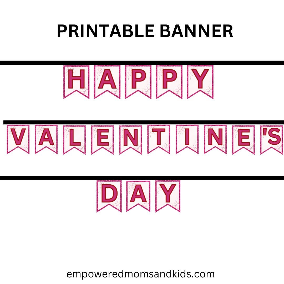 Valentine's Day Party Pack Printables | Banner, Photo Booth, Games ...