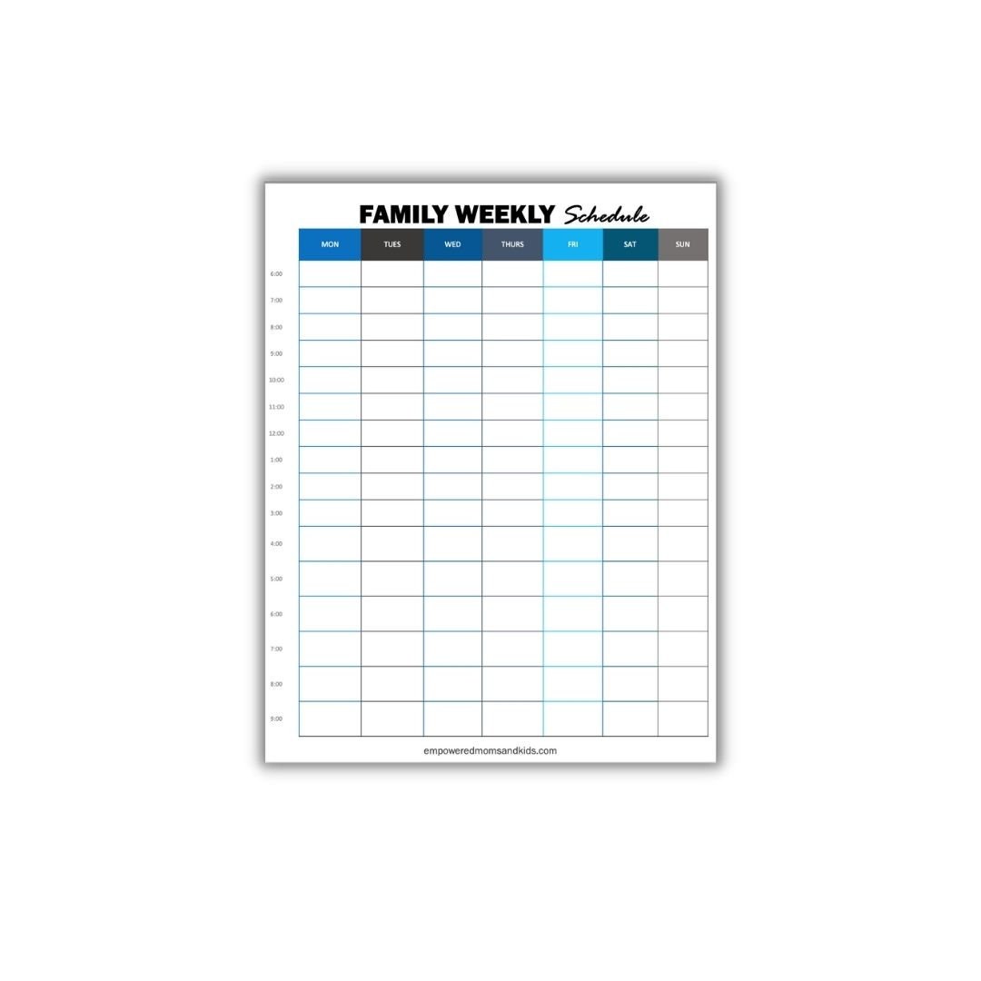 Weekly Calendar Printable for Busy Families - Etsy