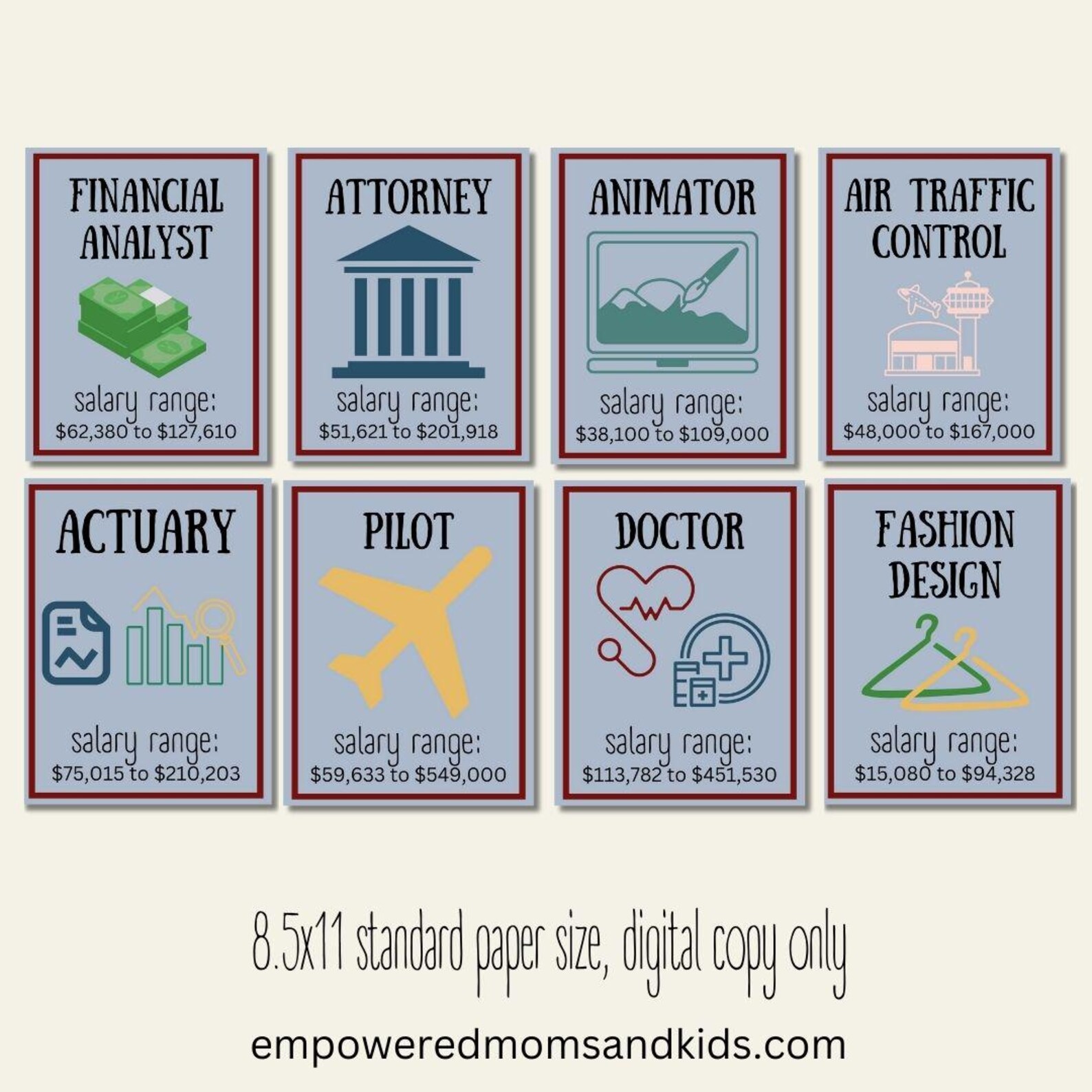 Math Careers Classroom Posters: High School & Middle School (digital ...