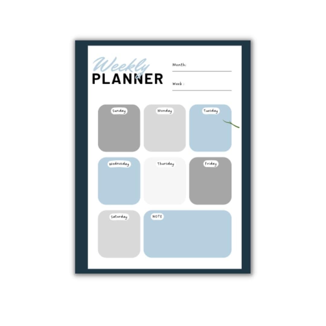 Weekly Calendar Printable for Busy Families - Etsy