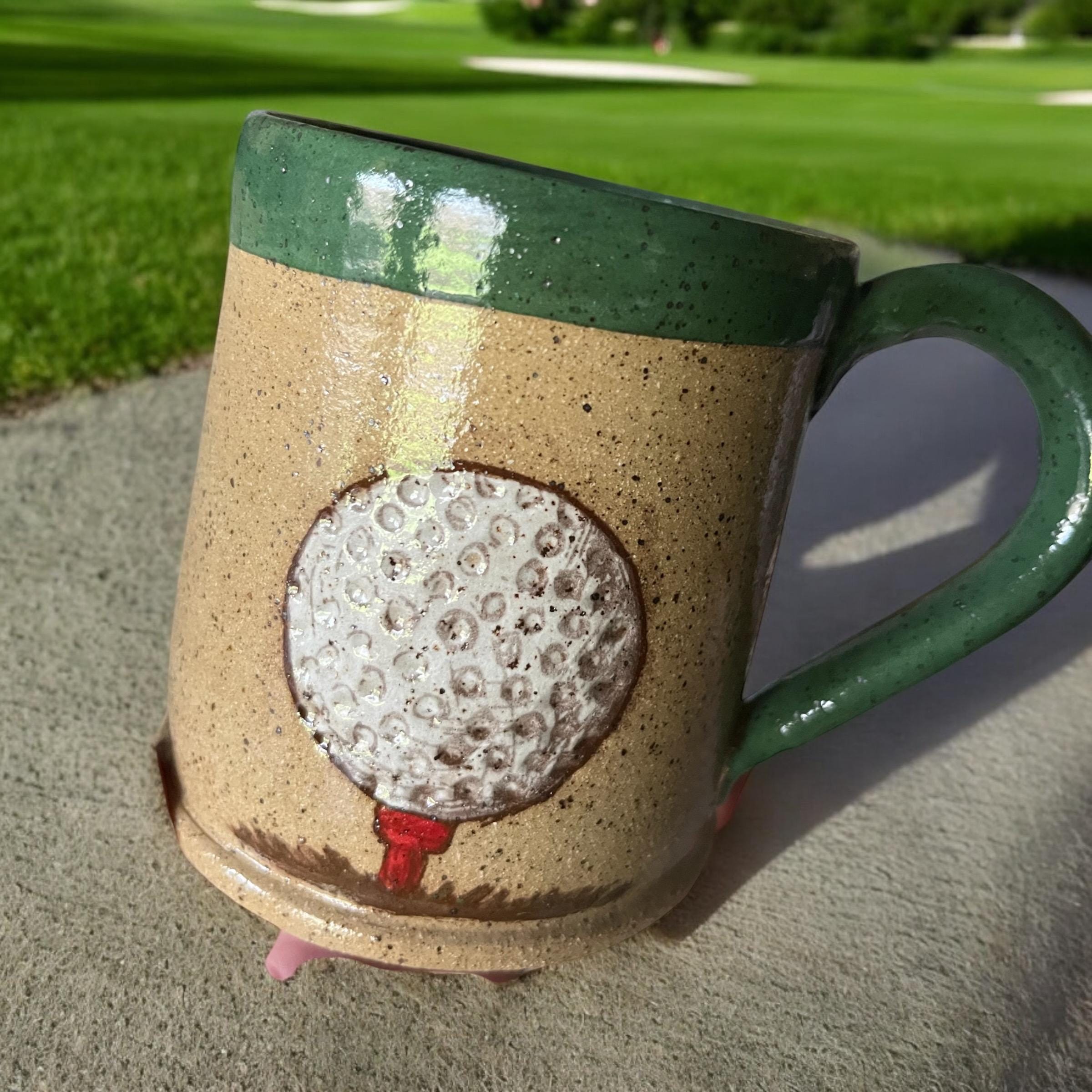 Handmade Golf Mug With Golf Ball: 3D Pottery Design - Etsy