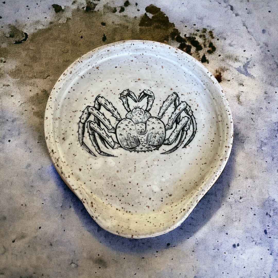 Spoon Rest With Classic Crab B in Red or Black - Etsy
