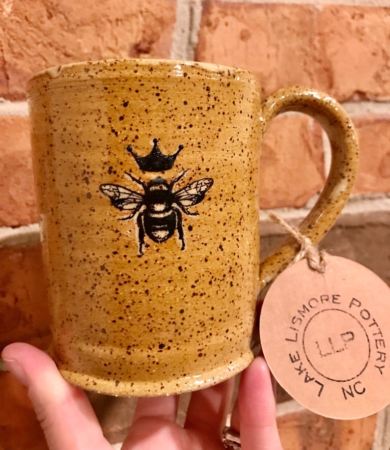Cozy Queen Bee Pottery Mug Handmade Gift for Her - Etsy