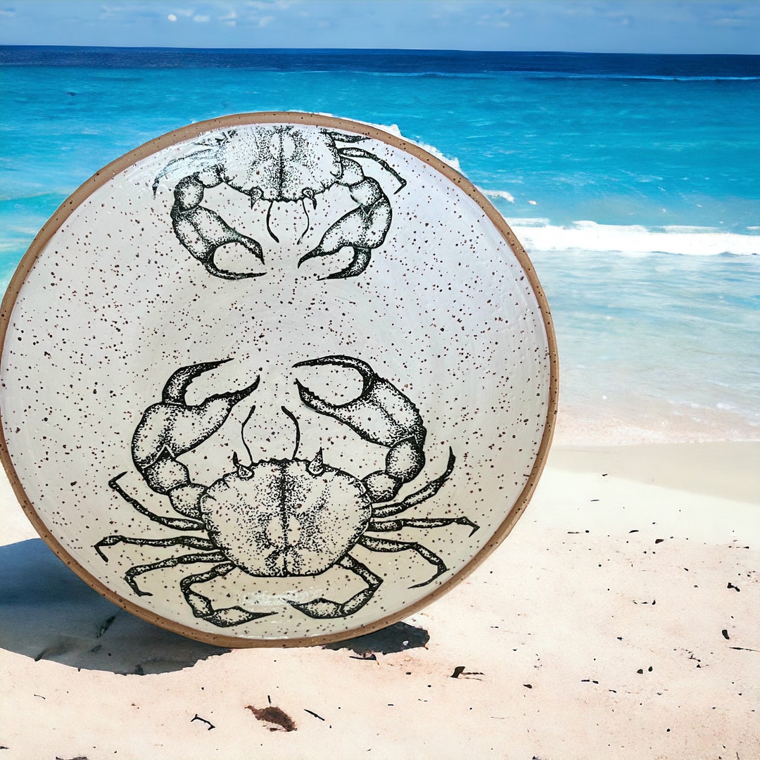Classic Crabs in Graphic Wheel Thrown Pottery Dinner Plate 10 Available ...