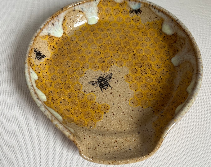 Spoon Rest, Bee Spoon Rest, Farmhouse Pottery, Favorite Cook's Gift ...
