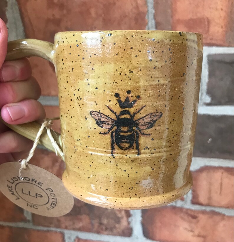 Cozy Queen Bee Pottery Mug Handmade Gift for Her - Etsy