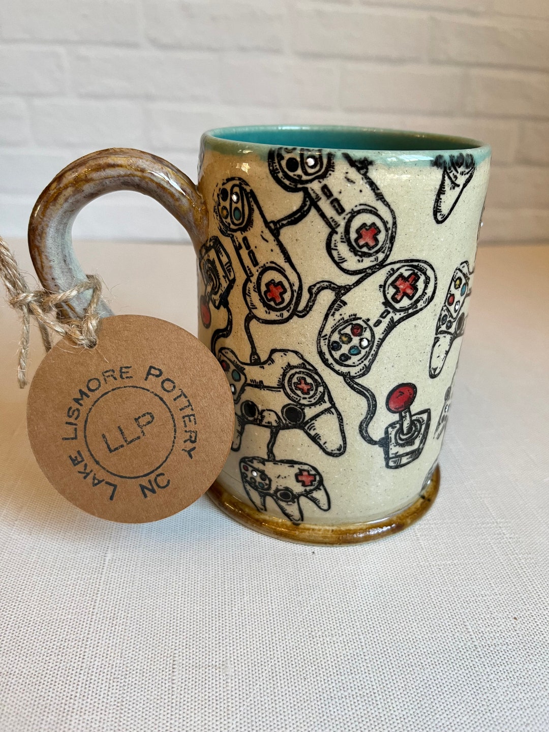 Gamer Controller Wheel Thrown Handmade Pottery Mug - Etsy