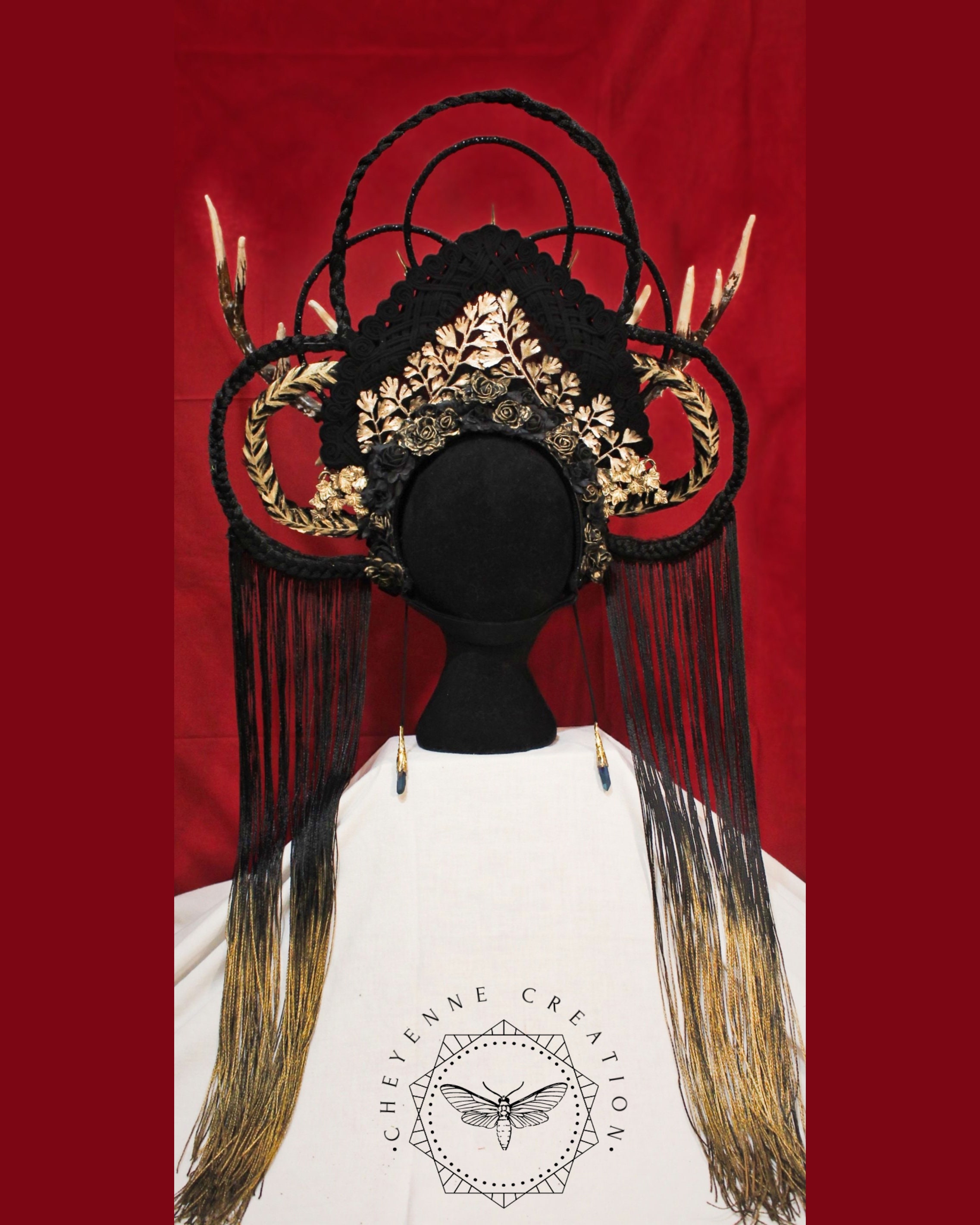 Coiffe Corbeau Raven /Gothic/Headpiece / Fantastique / Witch / Wiccan ...