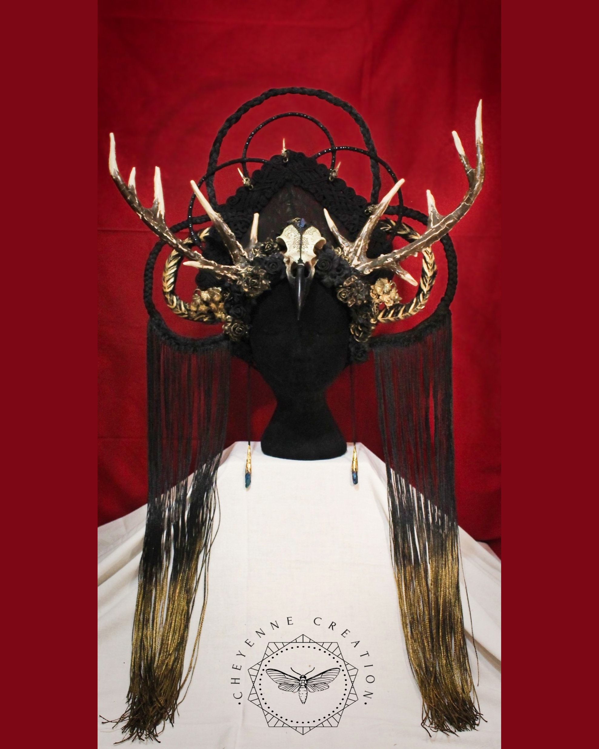 Coiffe Corbeau Raven /gothic/headpiece / Fantastique / Witch / Wiccan ...
