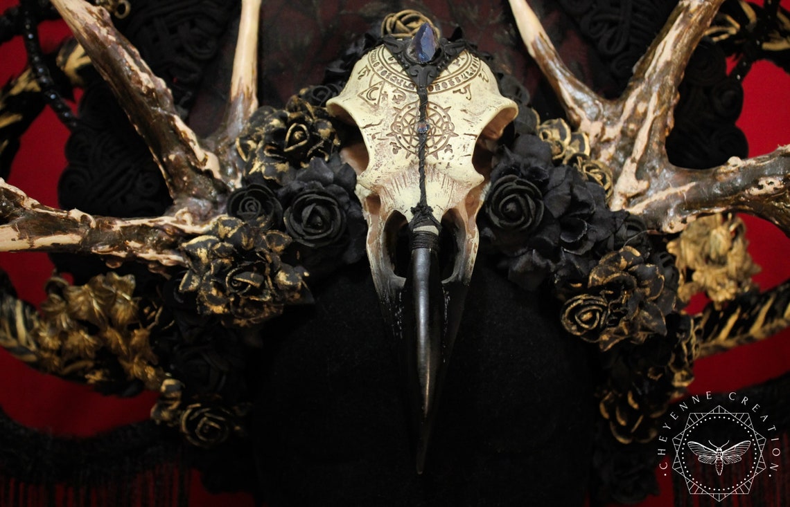 Coiffe Corbeau Raven /Gothic/Headpiece / Fantastique / Witch / Wiccan ...