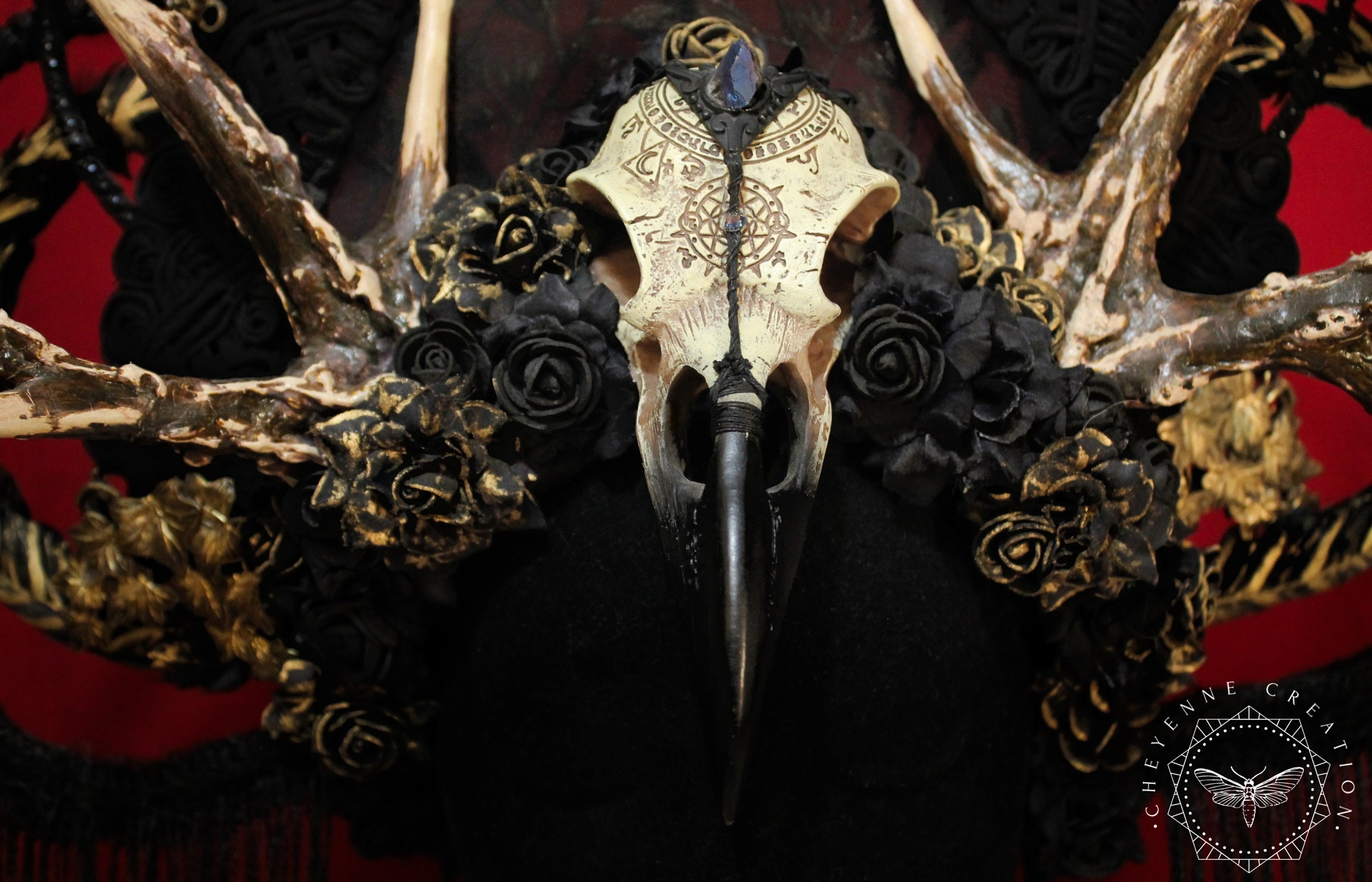 Coiffe Corbeau Raven /Gothic/Headpiece / Fantastique / Witch / Wiccan ...