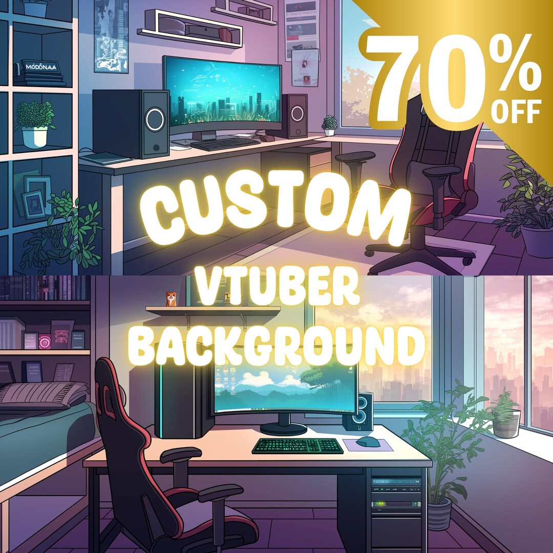 Custom Vtuber Background Background, Animated Stream Background, Cozy ...
