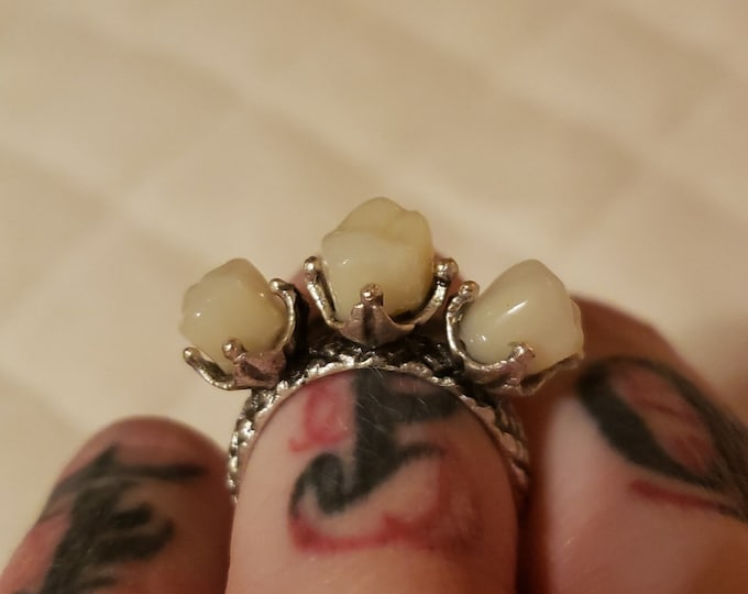 Trio Teeth Adjustable Ring - Etsy