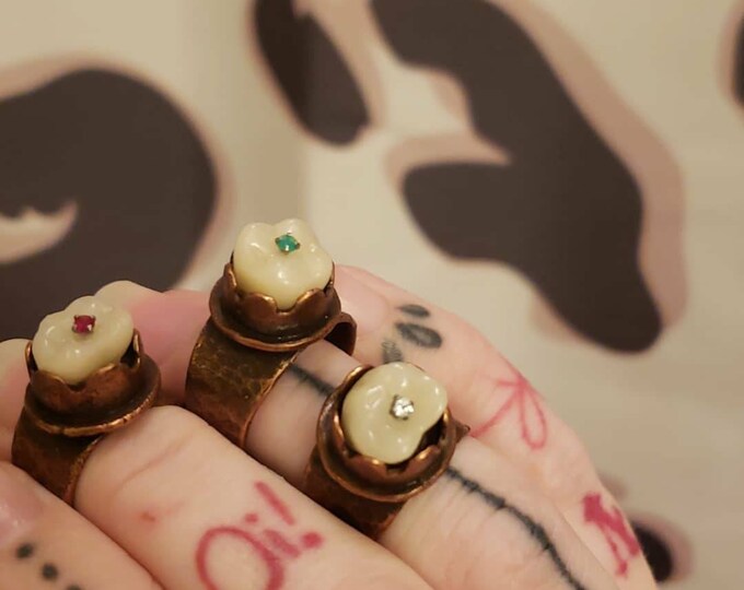 Diamond Cavity Molar Rings! Any Color Stud or Ball Cavity Available ...