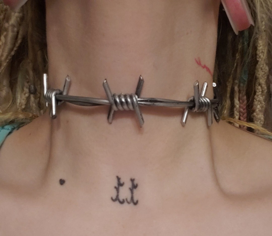 Barbed Wire Choker. FX Faux Wire and Spikes. - Etsy