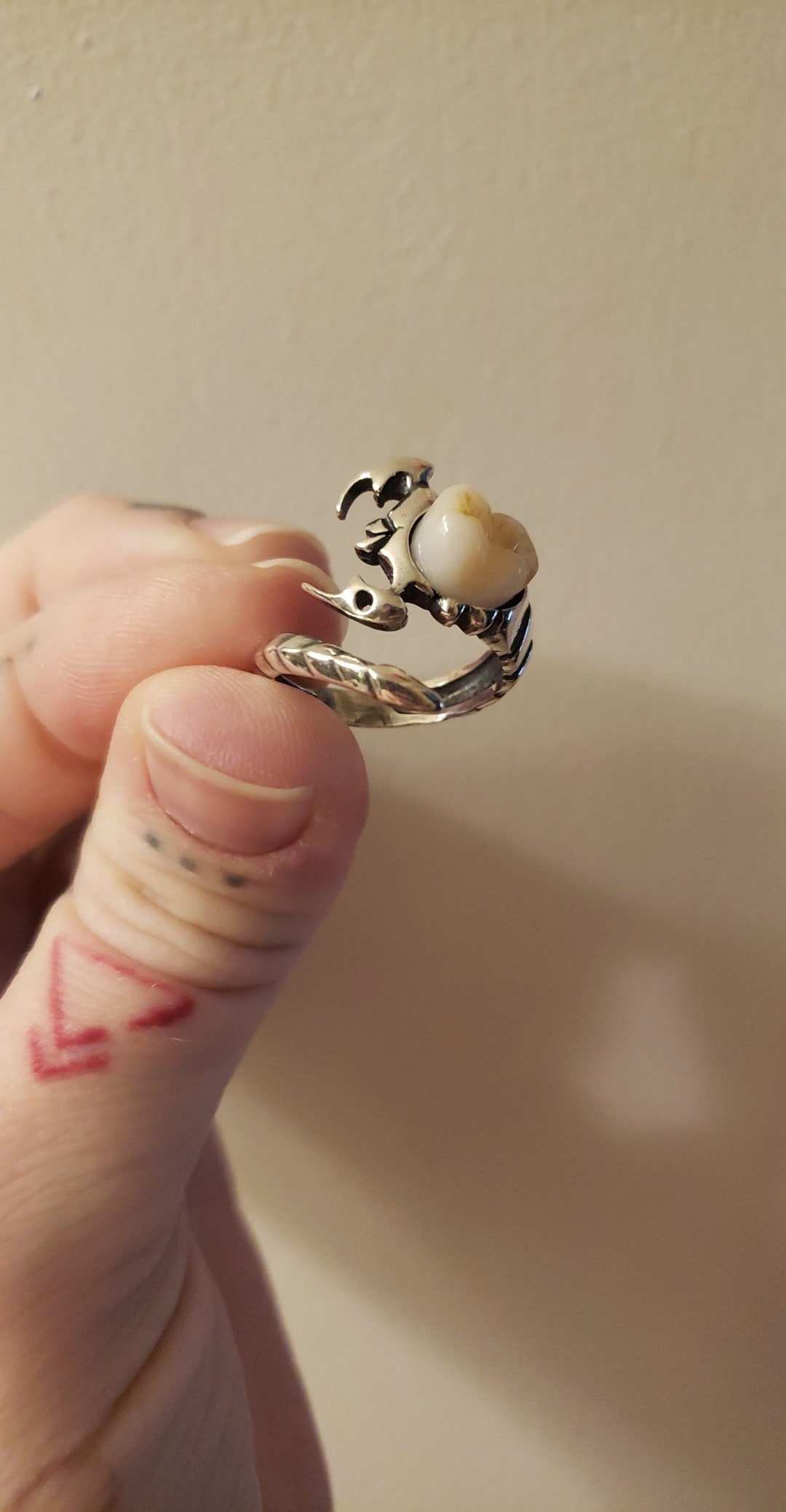 Scorpion Molar Ring. Tooth Ring. Teeth Ring. Baby Tooth. Free Gem ...