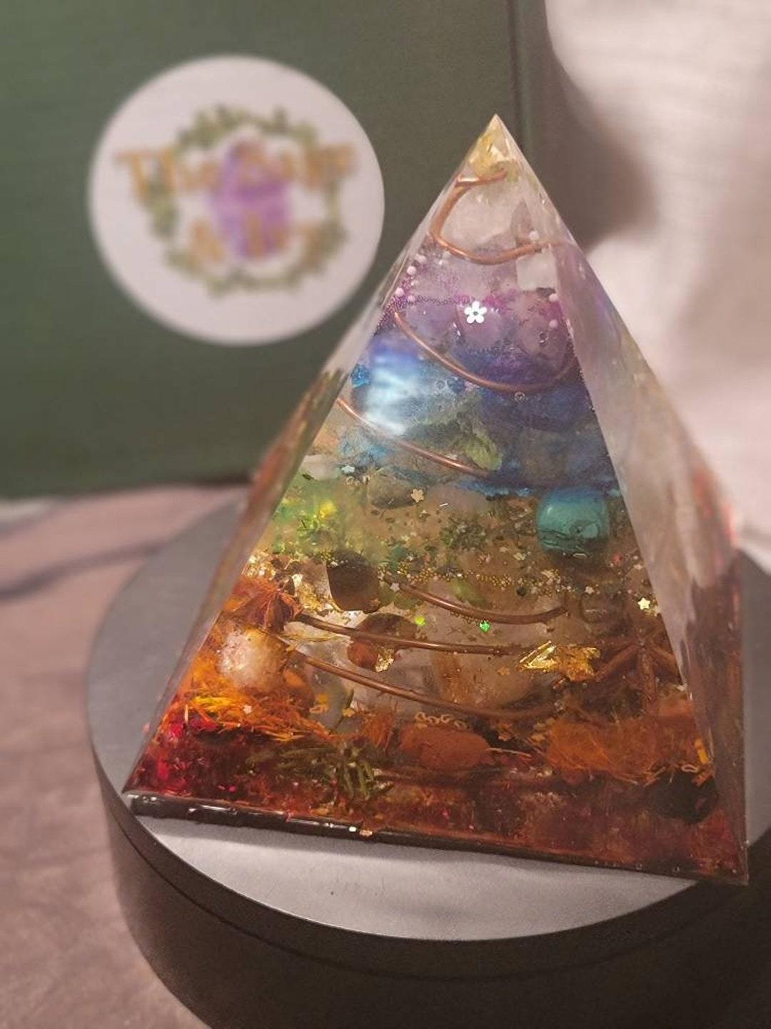 7 Layer Chakra Pyramid With Light - Etsy