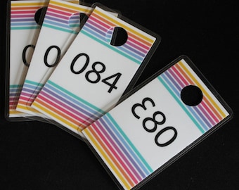 Live Plastic Number Tags - Etsy