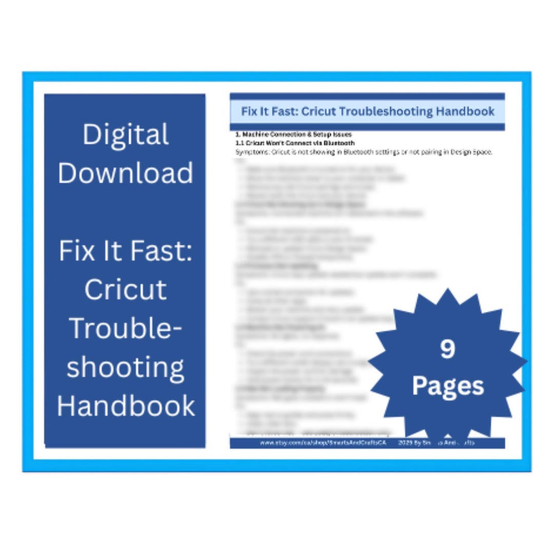 Cricut Troubleshooting Guide for Beginners Fix Design Space Errors ...