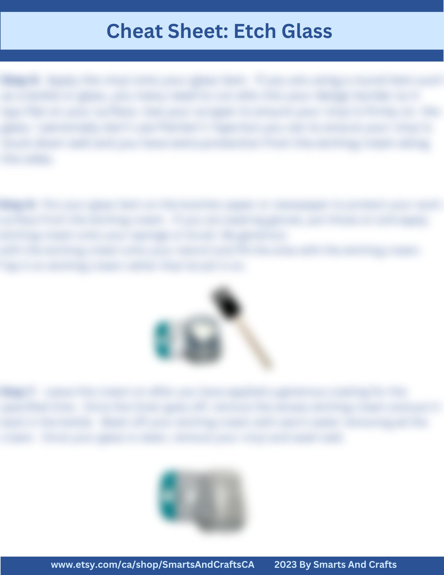 Cricut Cheat Sheet Glass Etching Beginner Guide With Step by Step ...