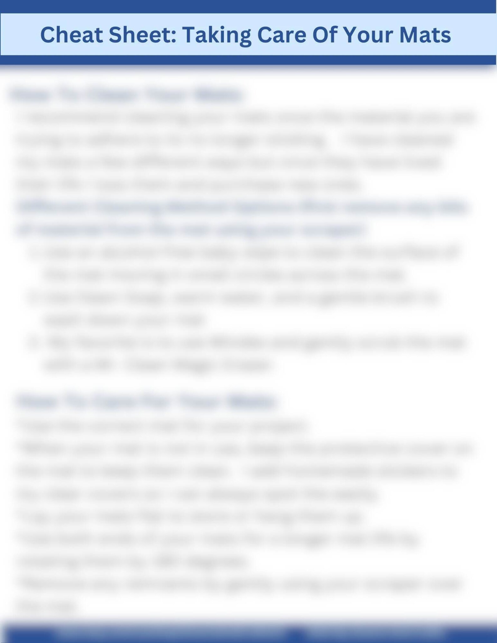 Cricut Cheat Sheet Types of Mats and How to Maintain Your Mats ...