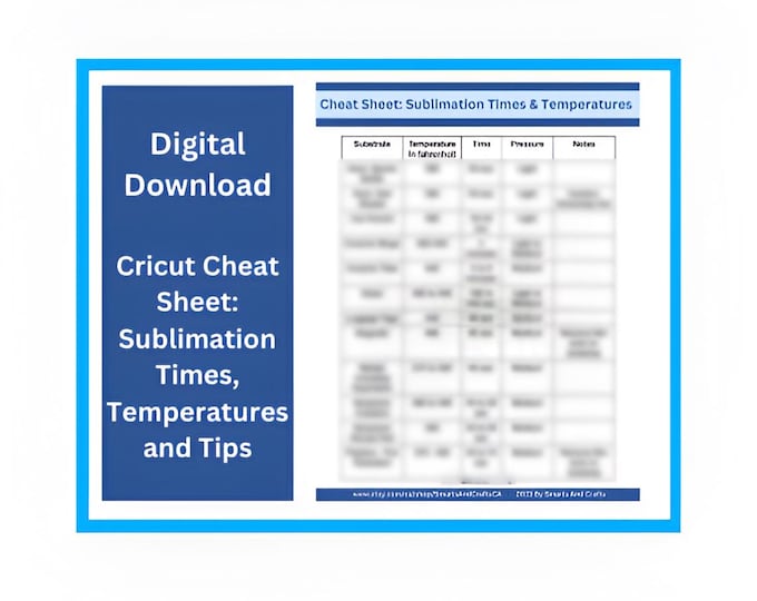 Cricut Cheat Sheet Print Then Cut Directions for Beginners Digital ...