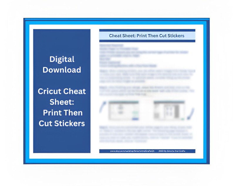 Cricut Cheat Sheet Print Then Cut Sticker Instructions Step-by-step ...