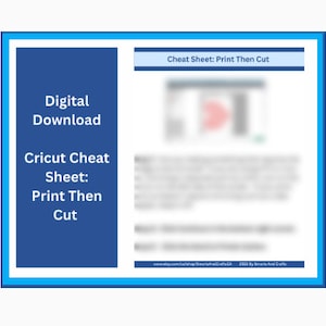 Cricut Cheat Sheet Print Then Cut Directions Digital Download File for ...