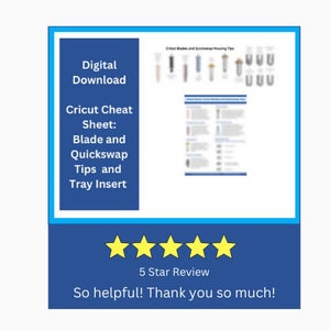 Cricut Cheat Sheet Print Then Cut Directions for Beginners Digital ...