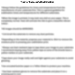 Sublimation Cheat Sheet With Times, Temperatures, Tips for 20 ...