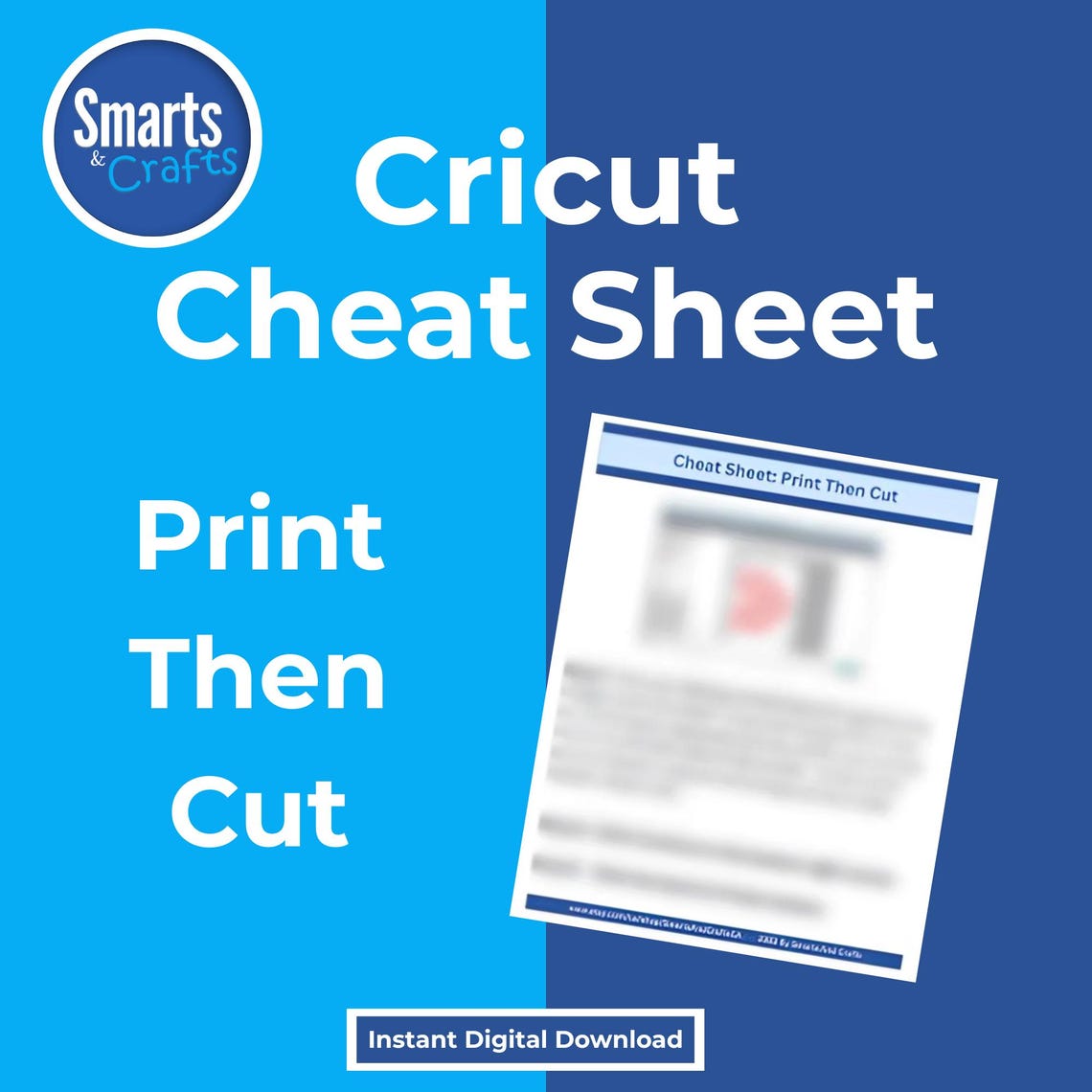 Cricut Cheat Sheet Print Then Cut Directions for Beginners Digital ...