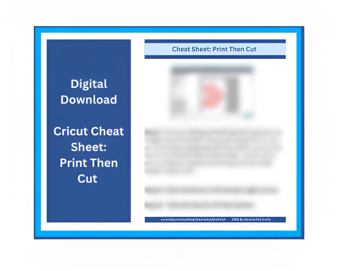 Cricut Cheat Sheet Print Then Cut Directions for Beginners Digital ...