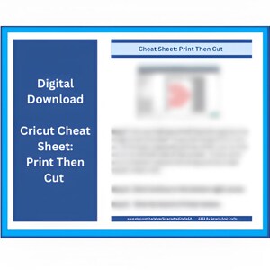 Cricut Cheat Sheet Print Then Cut Directions for Beginners Digital ...