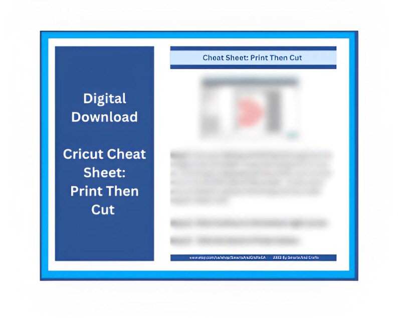 Cricut Cheat Sheet Print Then Cut Directions for Beginners Digital ...