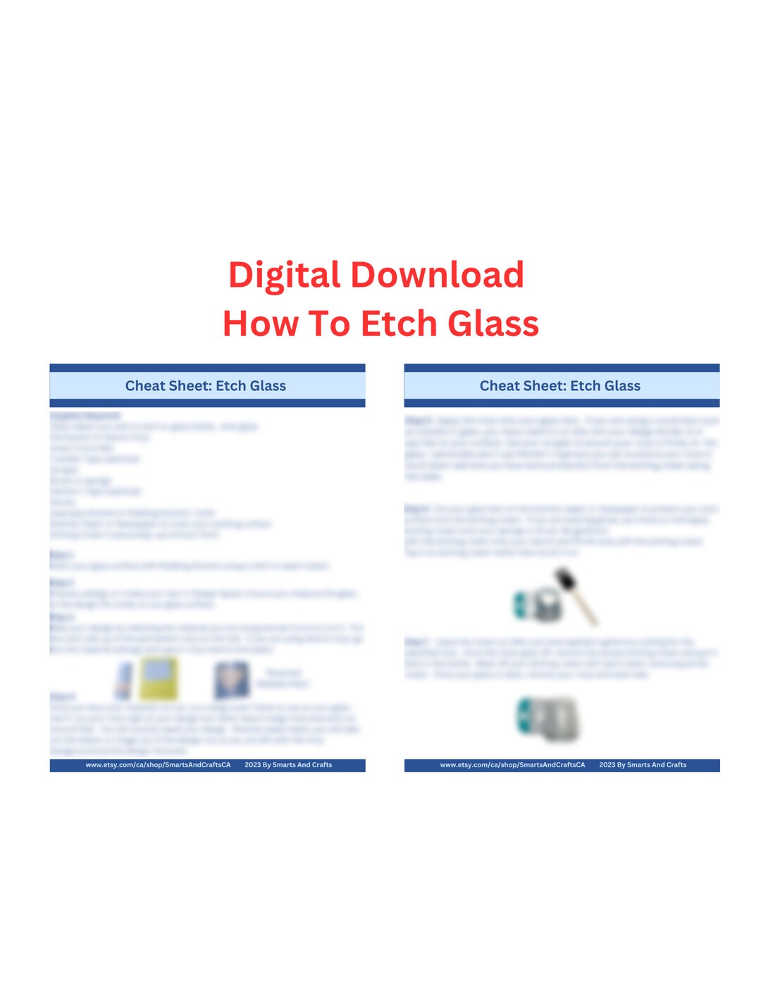 Cricut® Cheat Sheet Glass Etching Beginner's Guide With - Etsy