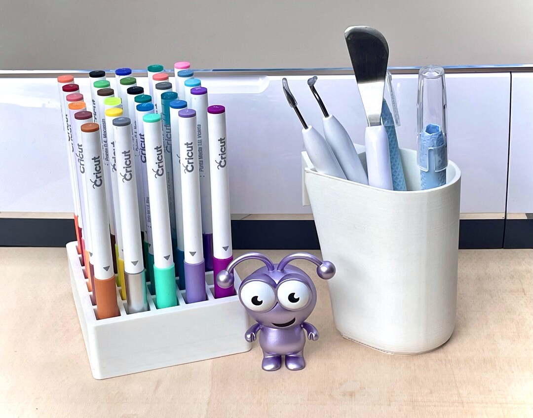 Cricut Tool Storage Bundle, 3D Printed Marker Stand & Matching Tool Cup ...