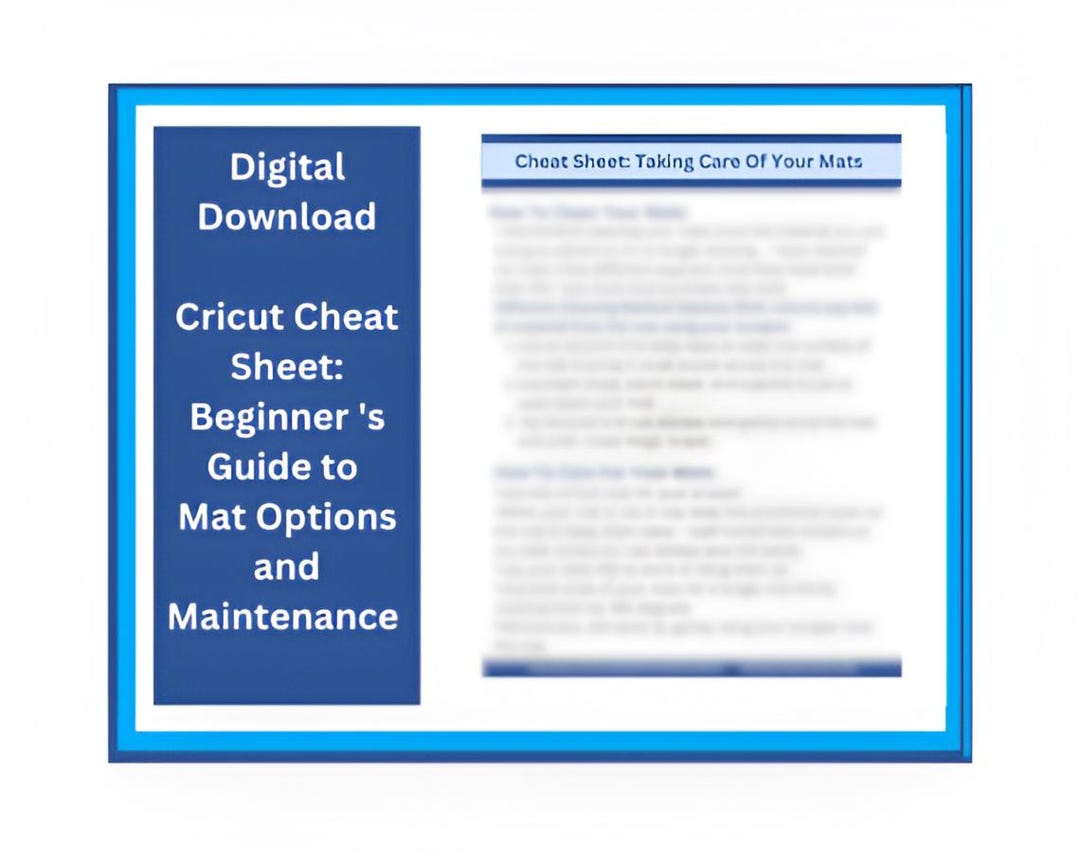 Cricut Cheat Sheet Types of Mats and How to Maintain Your Mats ...