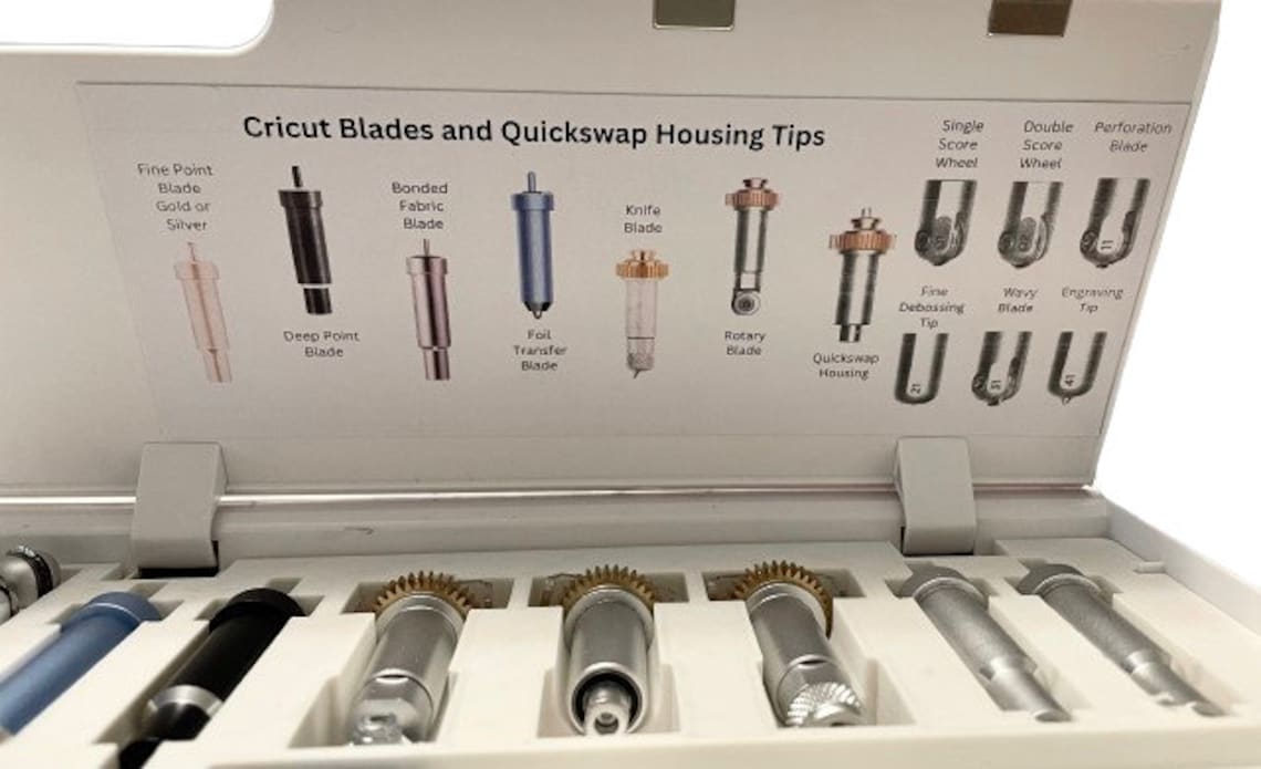 Cricut Blade Cheat Sheet Tray Storage Craft Organizer Cricut Maker Tool ...