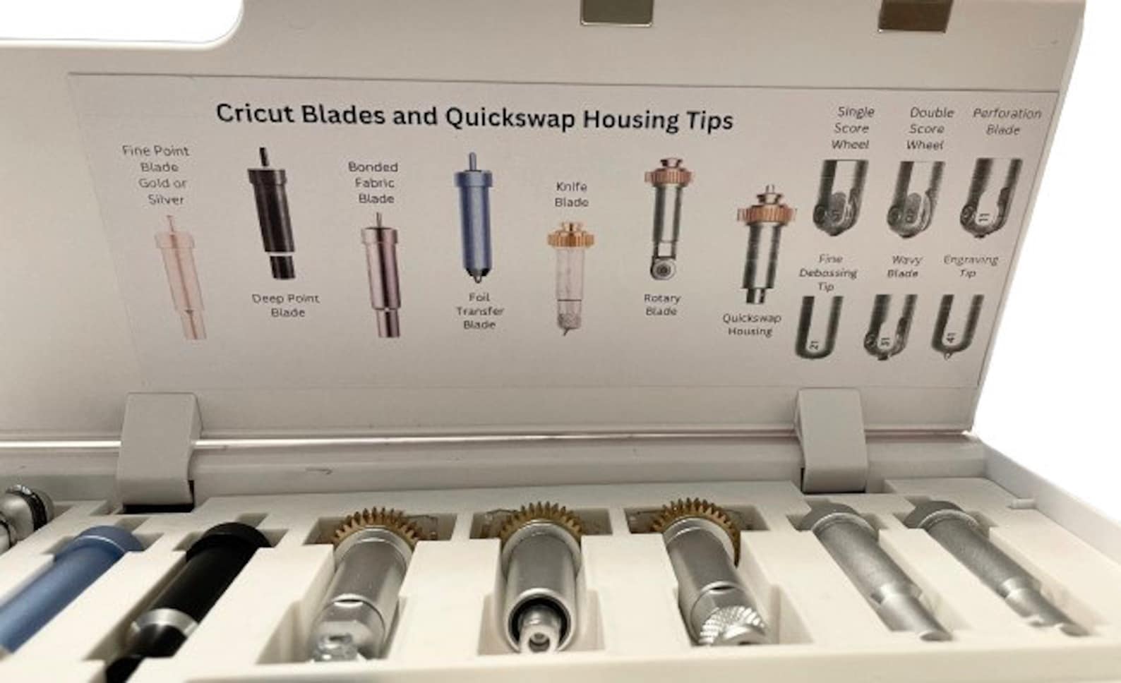 Cricut Blade Cheat Sheet Tray Storage Craft Organizer Cricut Maker Tool ...