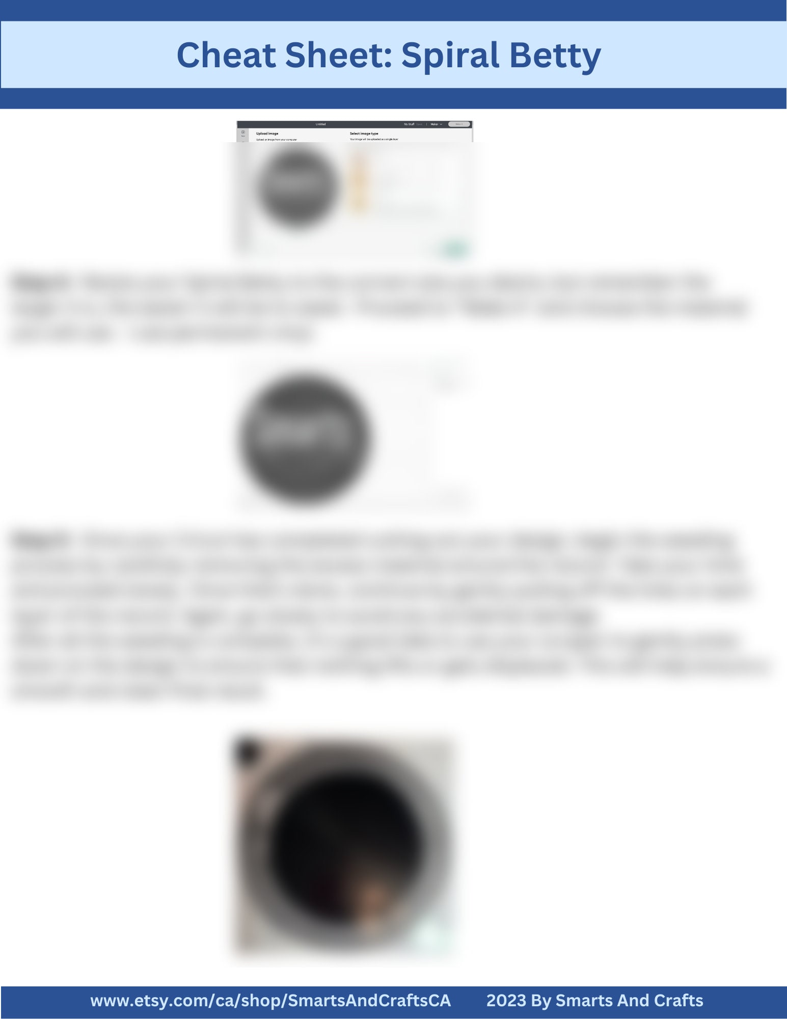 Cricut Cheat Sheet Spiral Betty Creation Made Easy Digital Download ...