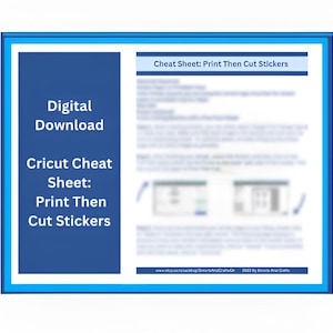 Sticker Cheat Sheets for Cricut - Etsy