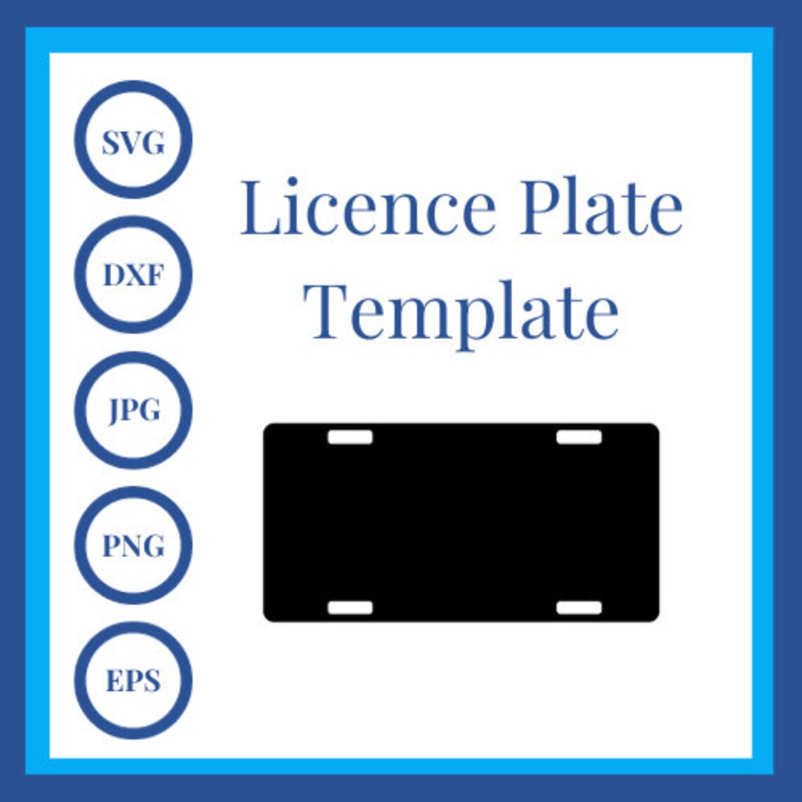 Car License Plate Sublimation Template Wrap Mockup Svg Dxf Eps Jpg Png ...