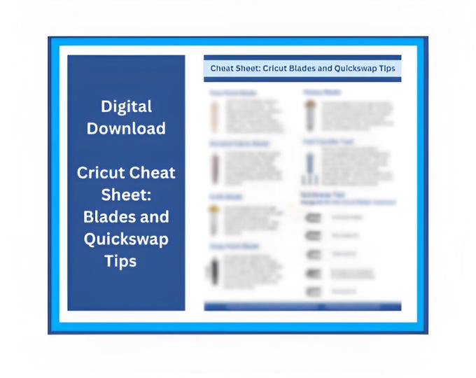 Cricut Cheat Sheet Print Then Cut Directions for Beginners Digital ...