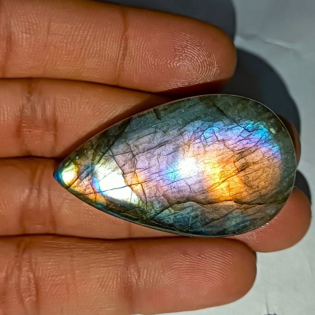 Awesome Purple Fire Labradorite Gemstone Cabochon Rare Quality ...
